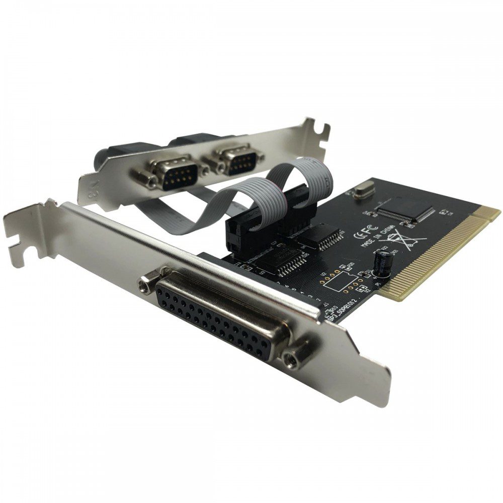 Placa PCI 2 portas seriais db-9 + 1paralela db-25 low profile | Connexxus