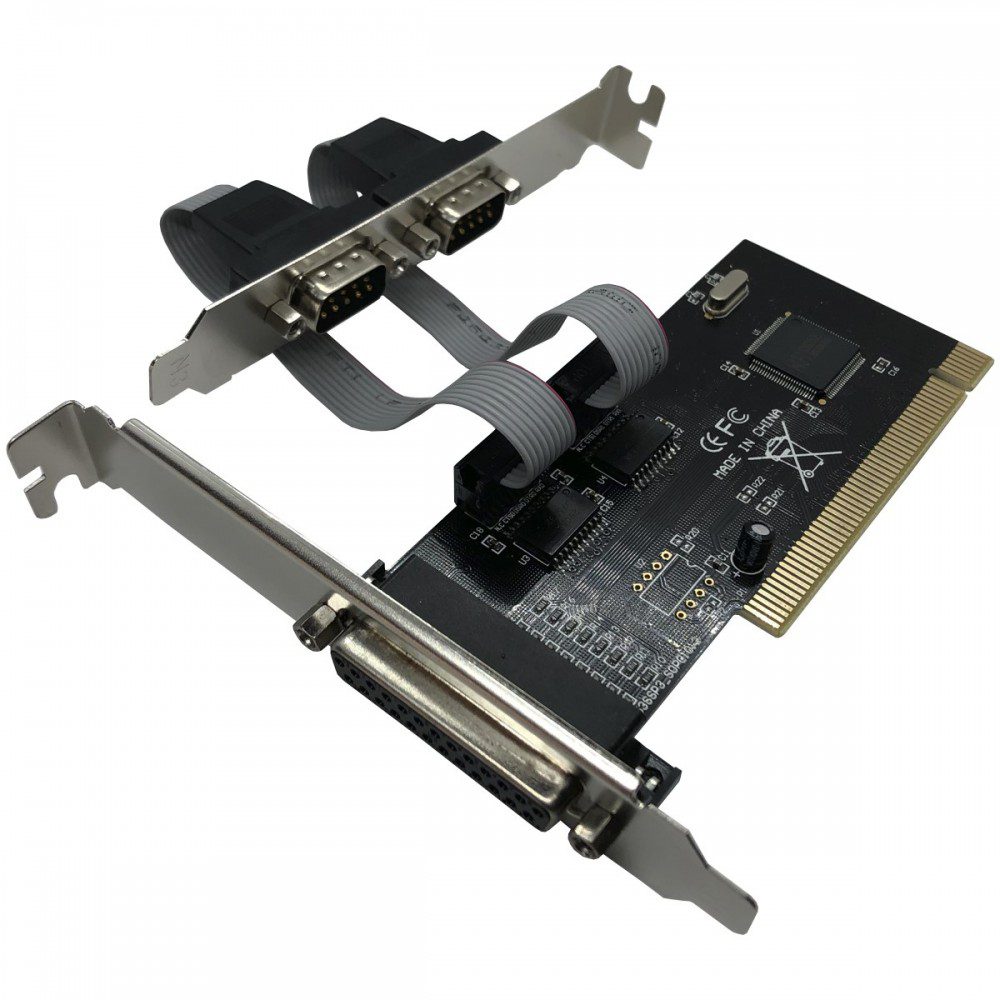 Placa PCI 2 portas seriais db-9 + 1paralela db-25 low profile | Connexxus